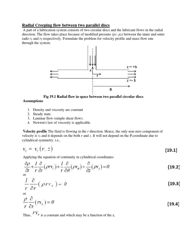 Examples of Cylindrical Coordinate Fluid Flow Prolems - Radial Flow ...