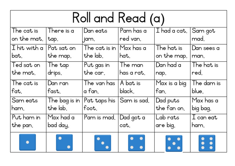 Roll and Read A | PDF