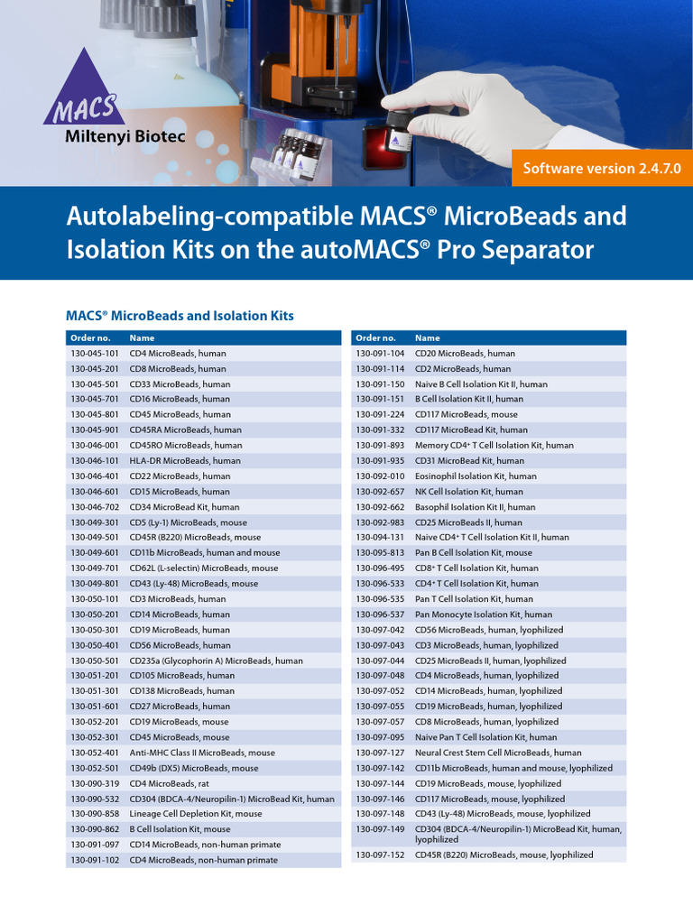 Update List Autolabeling AutoMACS WEB | PDF | T Cell | Cytotoxic T Cell