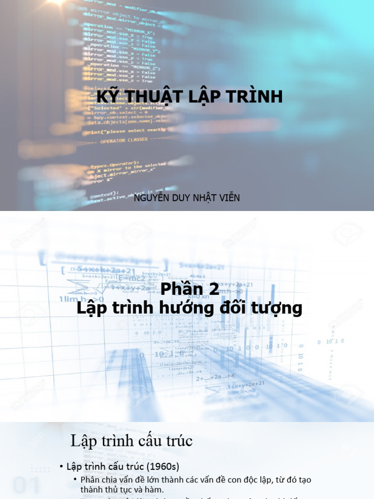 KTLT Lap Trinh Huong Doi Tuong 1 | PDF
