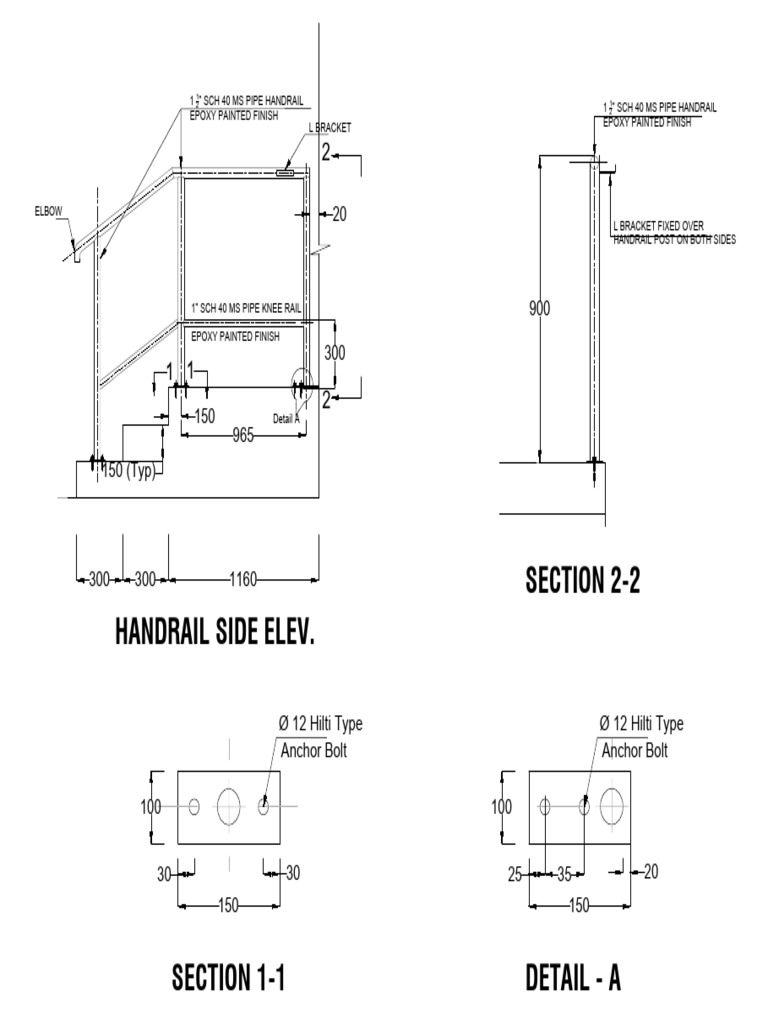 DRG Handrail | PDF | Engineering | Civil Engineering