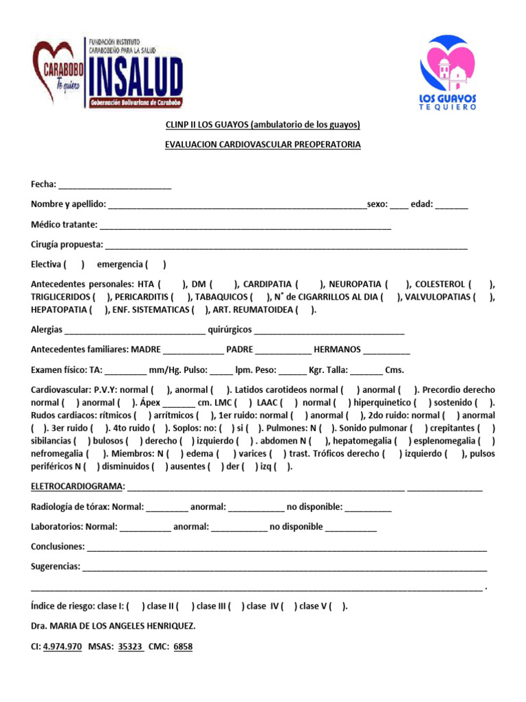 Evaluacion Cardiov - 062944 | PDF | Medicina | Enfermedades ...