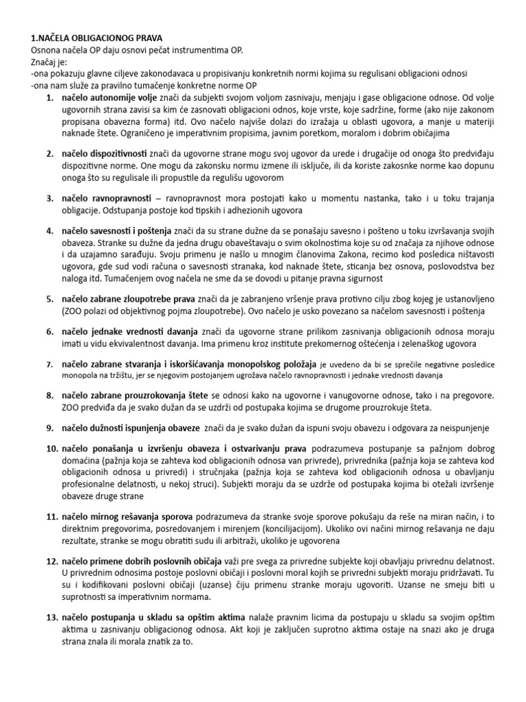 Obligaciono Pravo Skripta 2018 | PDF