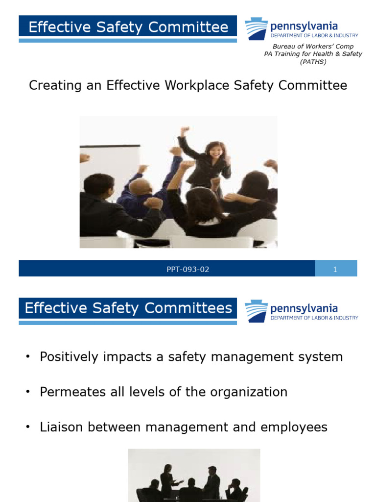 Creating An Effective Workplace Safety Committee | PDF