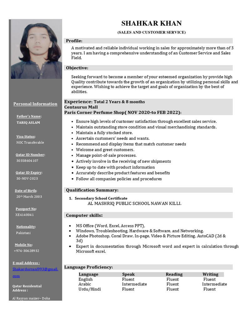 Shakar Sales CV | PDF | Software | Computing
