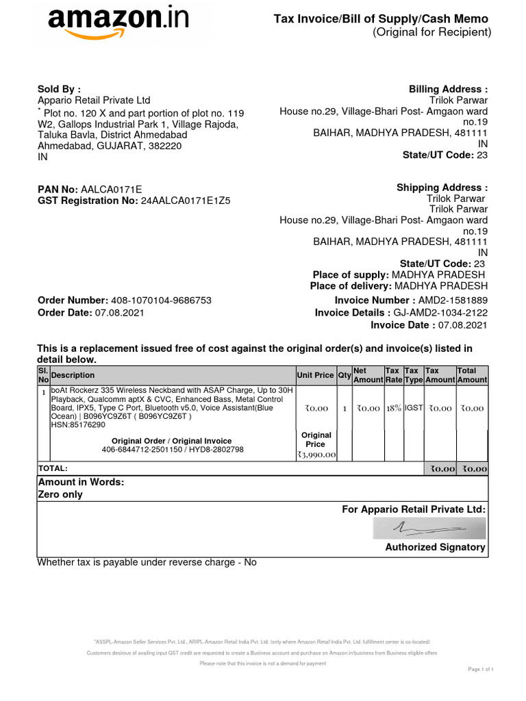 btr1 Invoice | PDF | Invoice | Payments