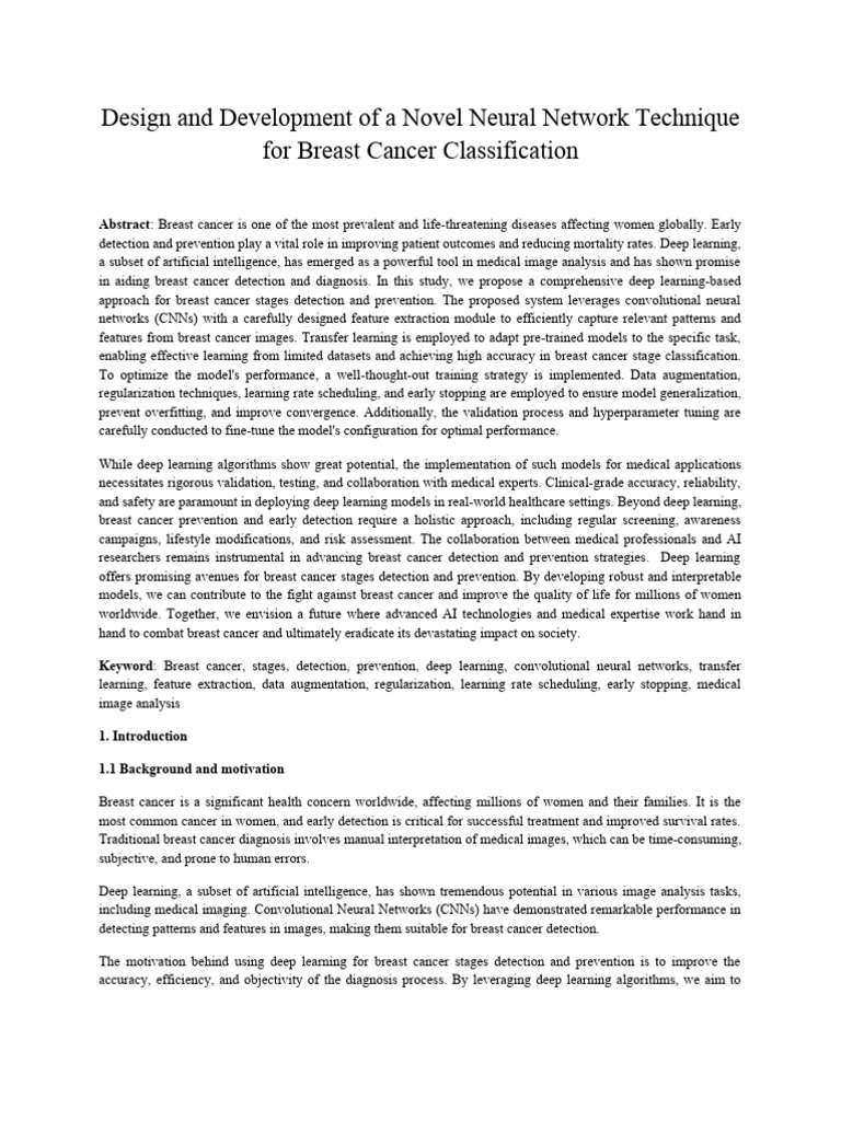 Breast Cancer Classification-IEEE Paper | PDF | Deep Learning | Machine Learning
