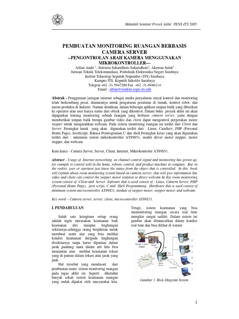 Pengontrolan Arah Kamera Menggunakan Mikrokontroller | PDF