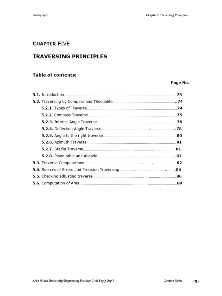 Traversing Principles in Surveying | PDF