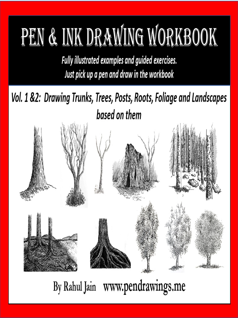 Pen & Ink Drawing Workbook Guide | PDF | Drawing | Trees