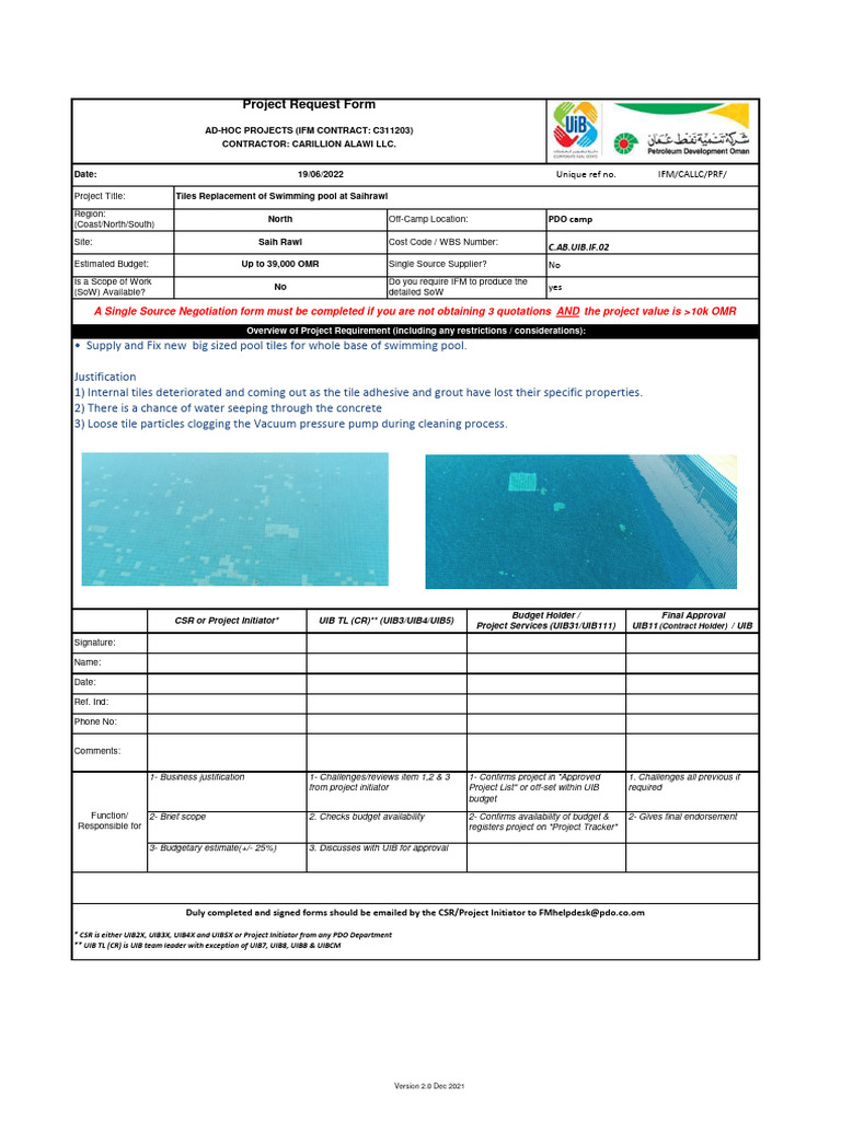 PRF-SWL-Swimming Pool | PDF