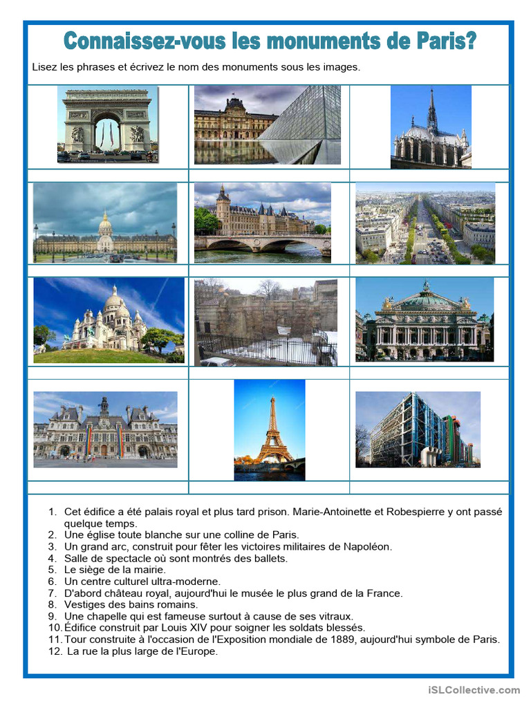 Connaissez-Vous Les Monuments de Paris | PDF