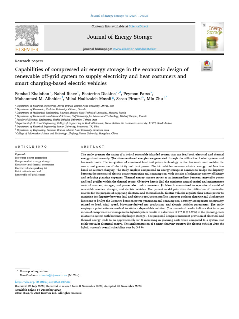 Journal of Energy Storage | PDF | Electric Vehicle | Energy Storage