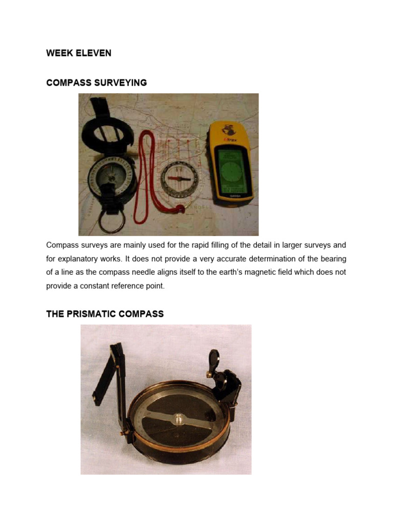 Week Eleven | PDF | Compass | Surveying