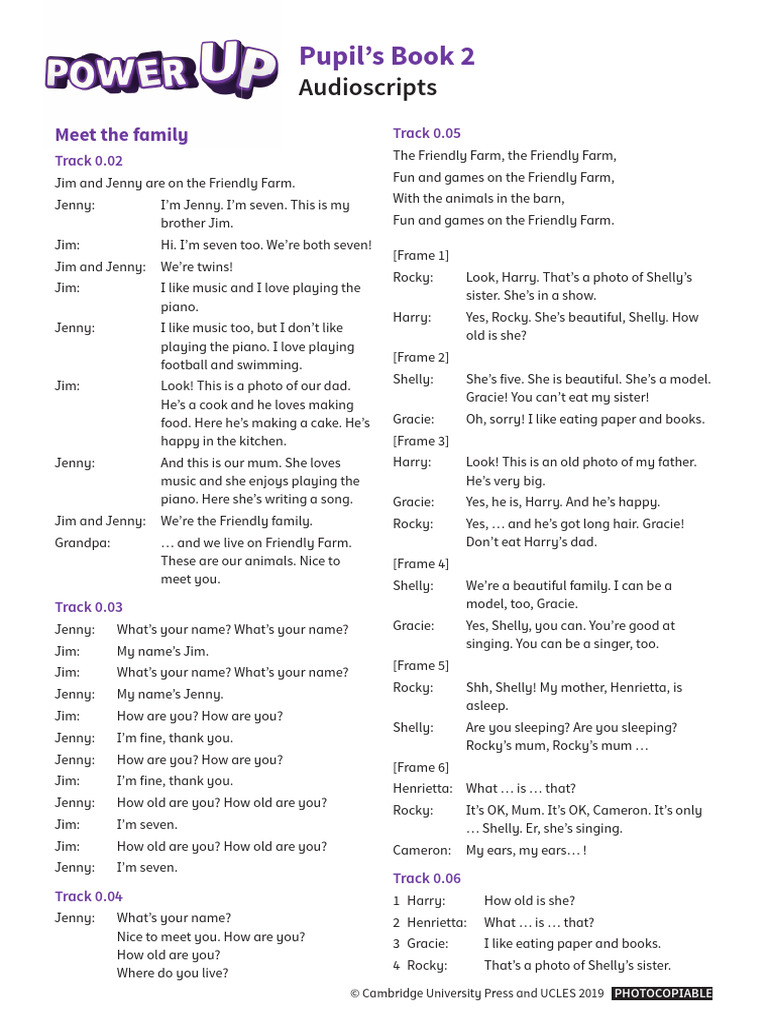 Power Up PB2 Audioscripts | PDF