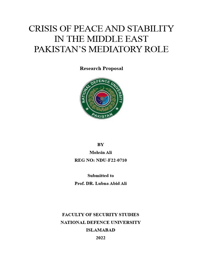 Middle East Research Paper by Mohsin Ali | PDF | Mediation | Sectarianism