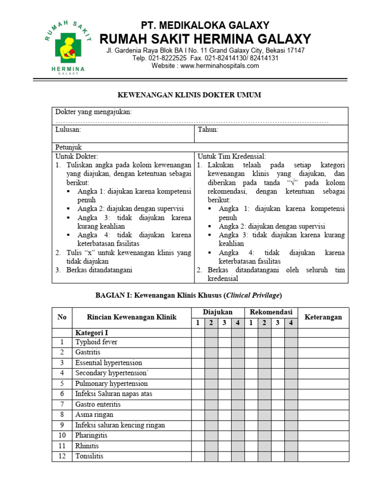 RKK Dokter Umum Galaxy | PDF