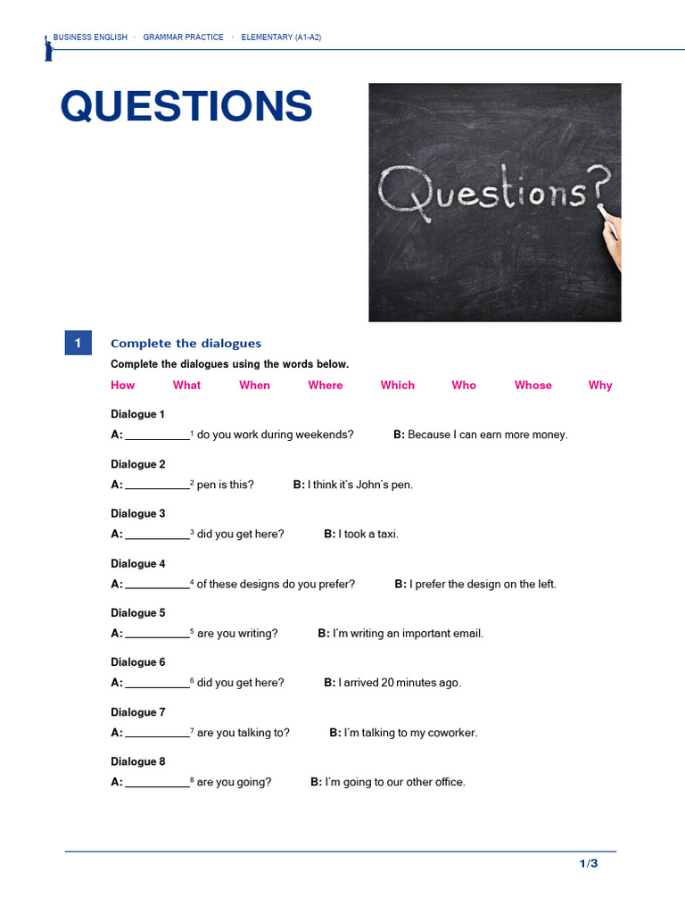 Questions Exercises | PDF
