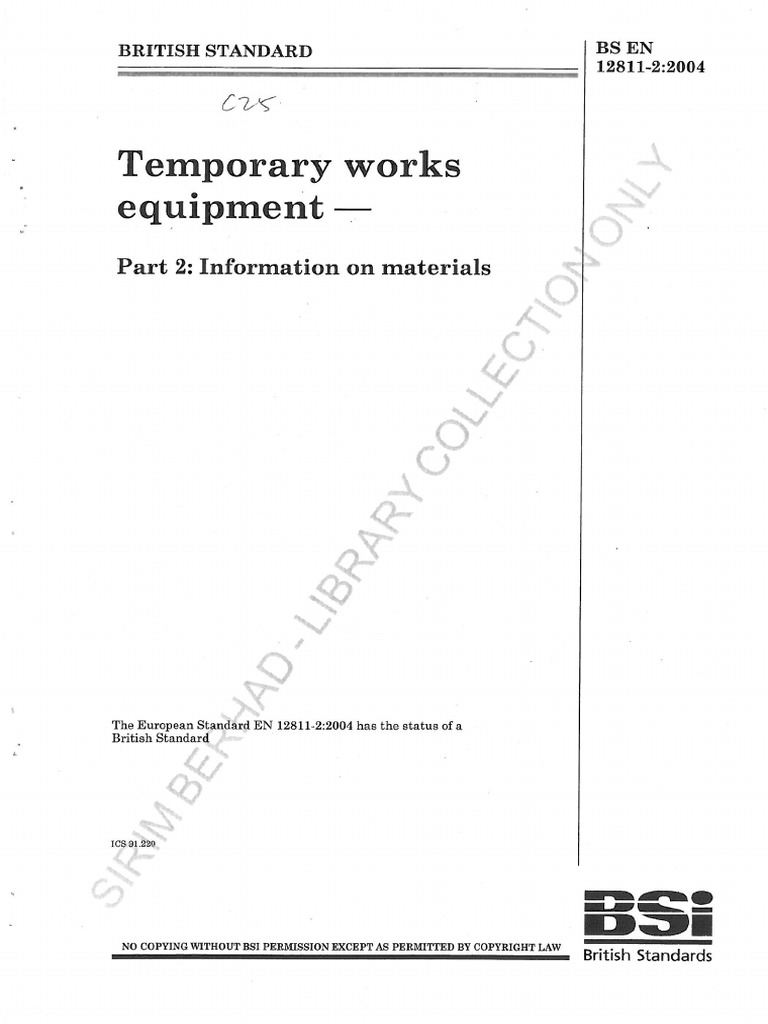 BS EN 12811-Part 2 | PDF