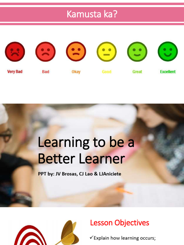 Lecture 1 Learning To Be A Better Learner 230224125338 114a9dd5 | PDF | Metacognition | Learning
