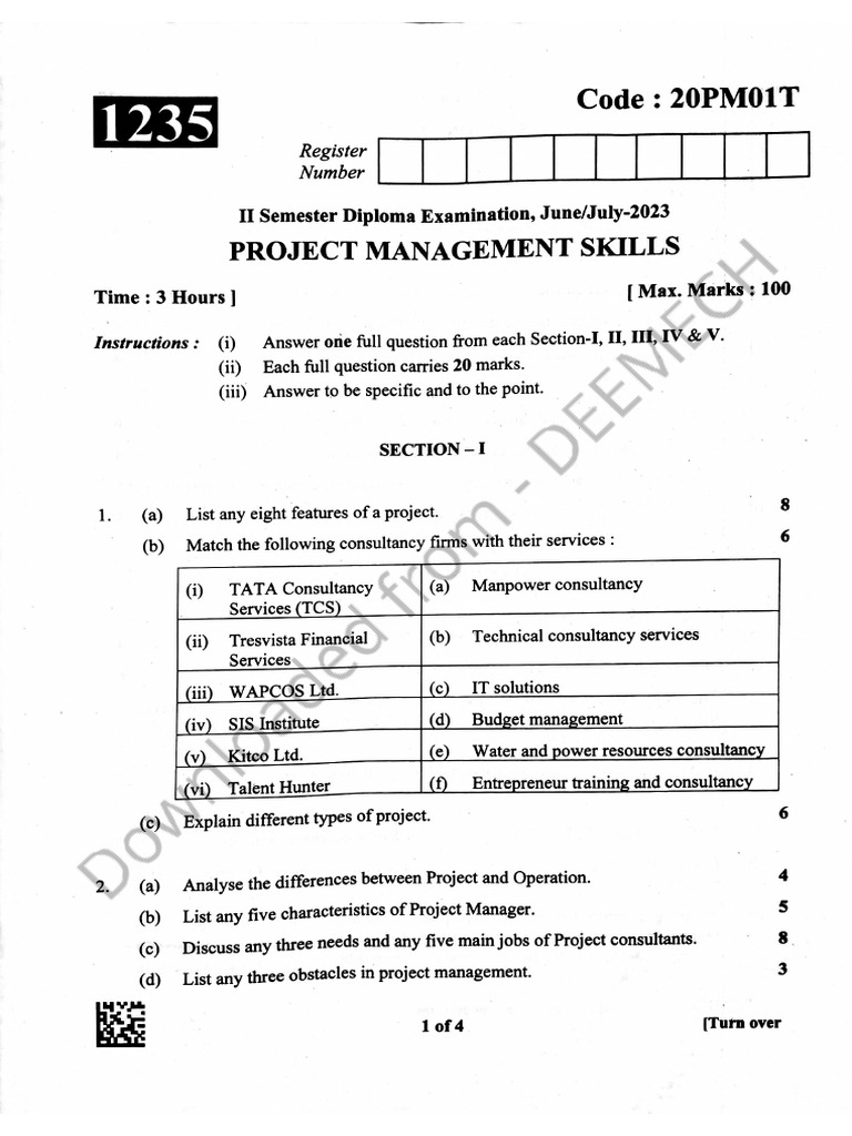 Pms June-July 2023 Answer Key-Deemech | PDF