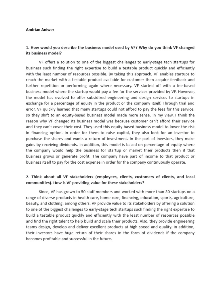 CASE STUDY GEntrep - ANIWER | PDF | Startup Company | Small Business & Entrepreneurs