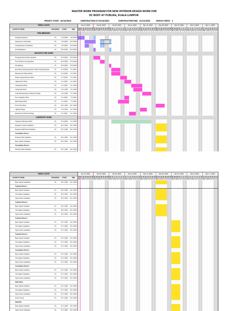 Work Schedule | PDF | Architectural Design | Architecture