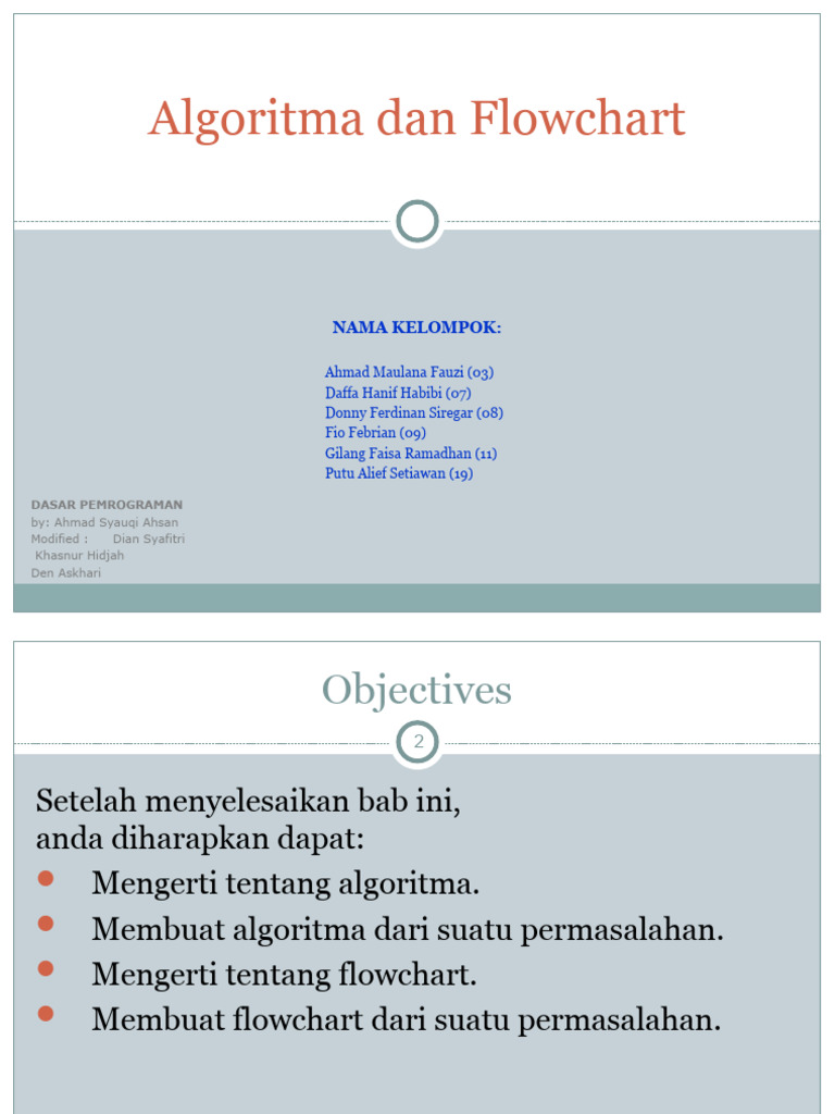 Flowchart Dan Algoritma Kelompok 2 | PDF