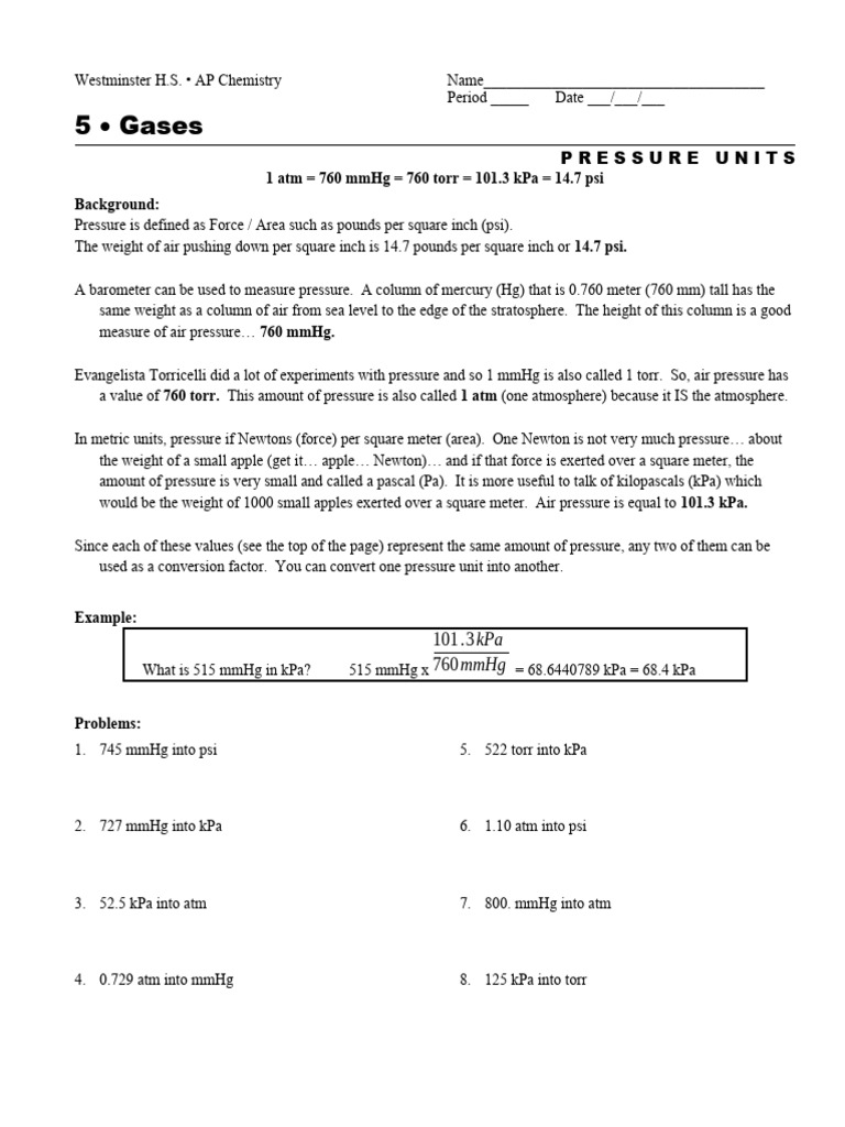 Pressure Practice | PDF