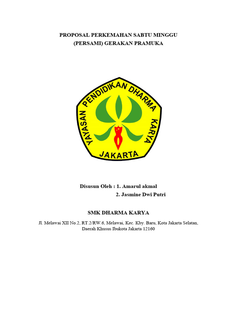 Proposal Persami Pramuka SMK Dharma Karya | PDF | Perjalanan