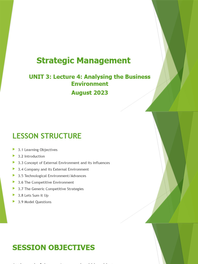 A4 UNIT 3 Lecture 4 Analysing The Business Environment V1 | PDF ... A4 UNIT 3 Lecture 4 Analysing The Business Environment V1 | PDF ...