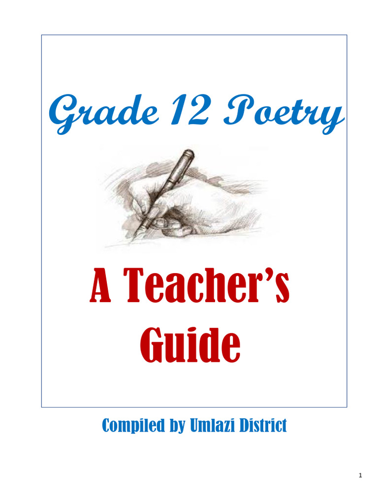 A Guie To Poetry 2024 GRADE 12 POETRY NOTES - GUIDE | PDF