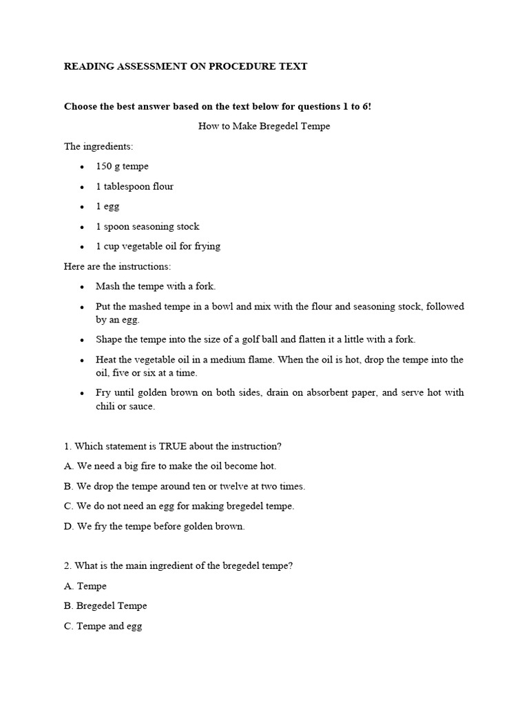 Reading Assessment 1 | PDF