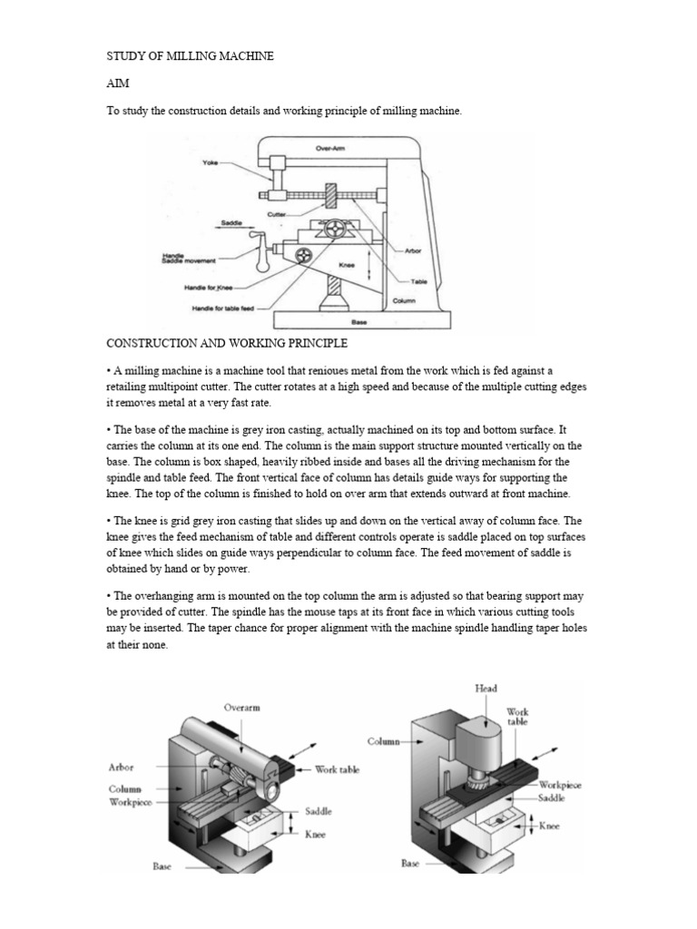 Milling Machine Study Guide | PDF