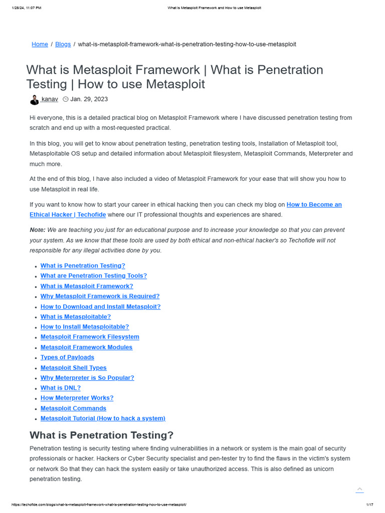 What Is Metasploit Framework and How To Use Metasploit | Download Free ... What Is Metasploit Framework and How To Use Metasploit | Download Free ...