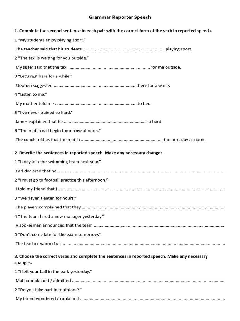 Grammar Reporter Speech Bach | PDF | Linguistic Morphology | Language Mechanics