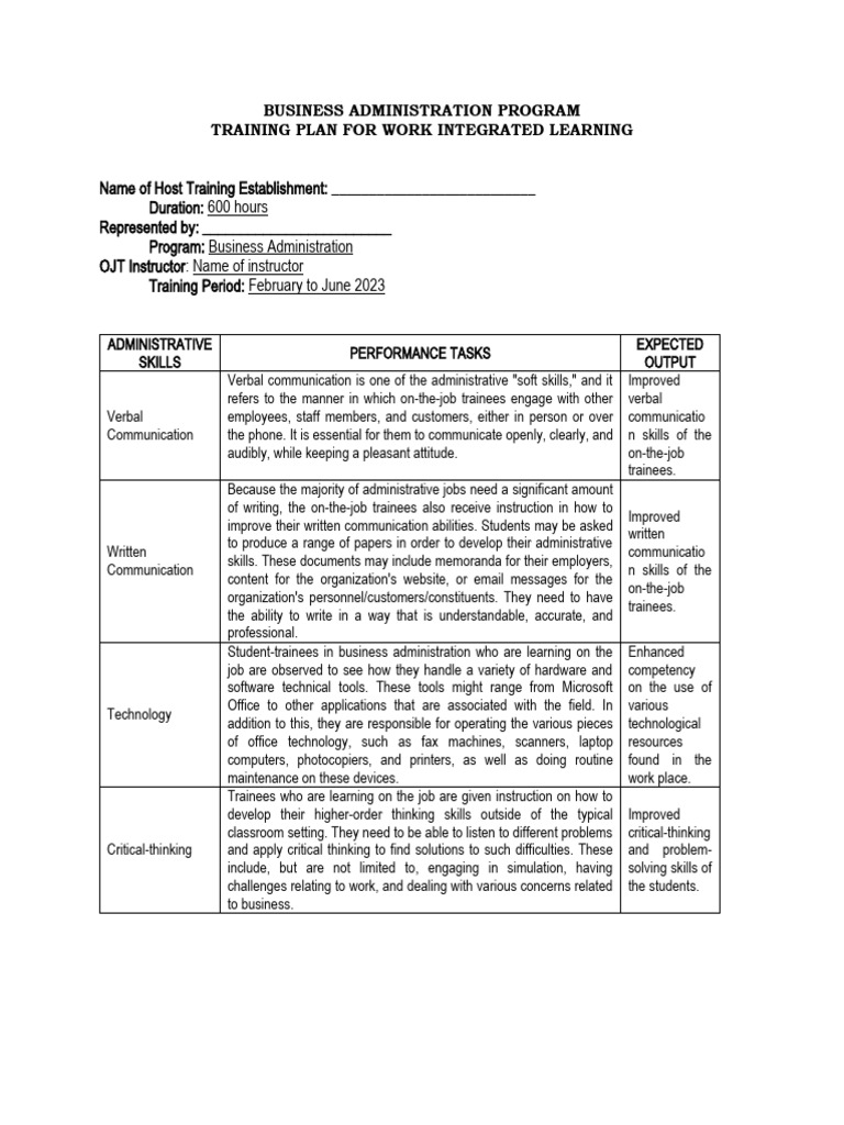 Business Administration Program | PDF