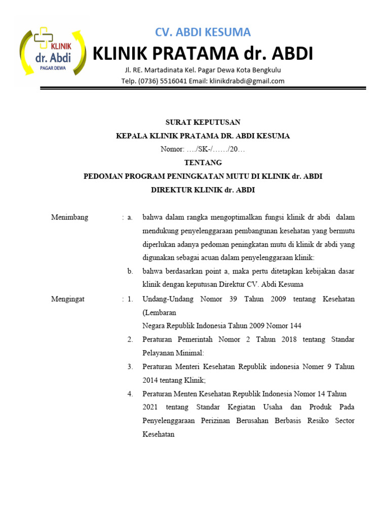 SK PEDOMAN Program PMKP | PDF