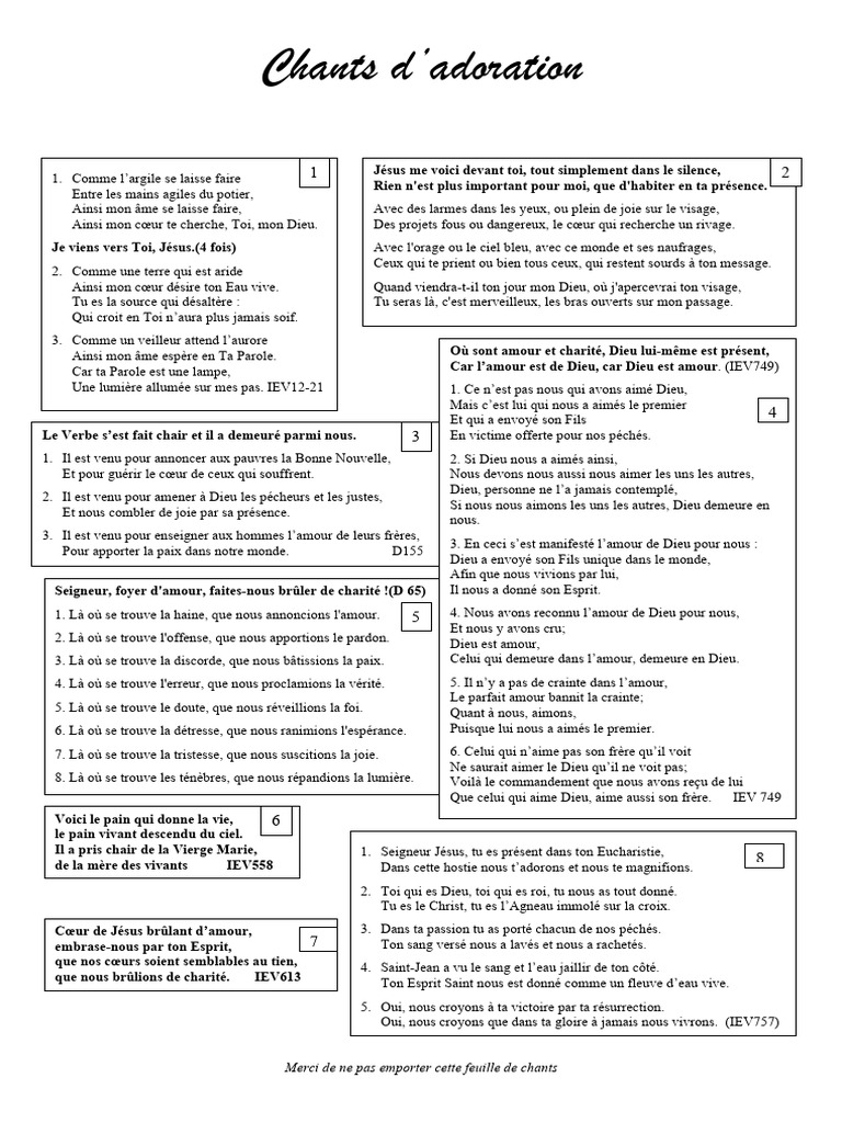 Chants Adoration | PDF
