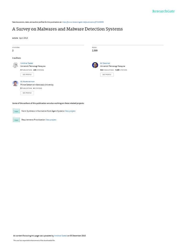 Malware Detection Insights | PDF | Malware | Antivirus Software