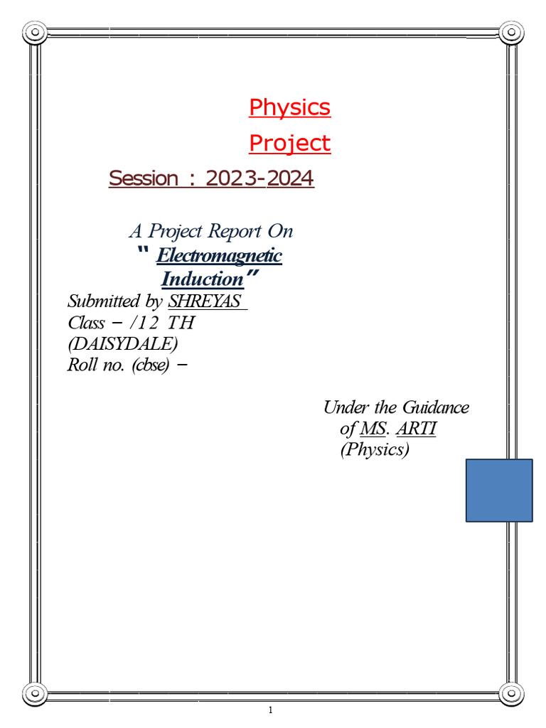 Shreyas Physics Project | PDF