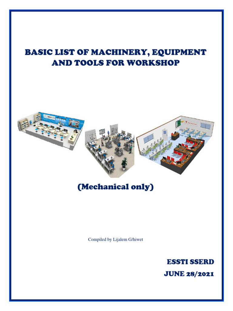 #22basic List of Machinery and Equipment Required For Engineering ...