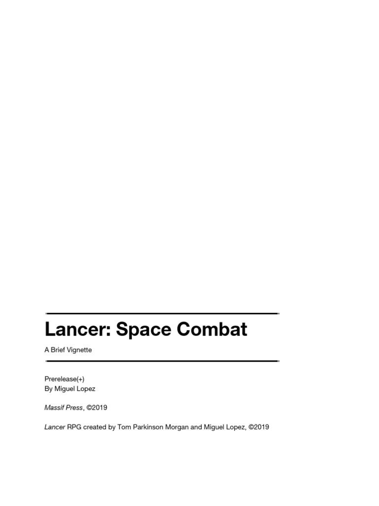 Lancer Space Combat | PDF