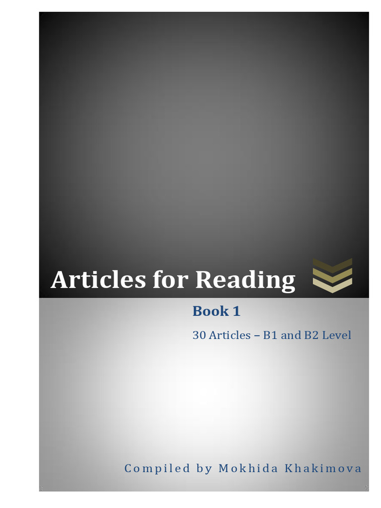 Reading Articles - Book 1 (@MultiLevelTop) | PDF