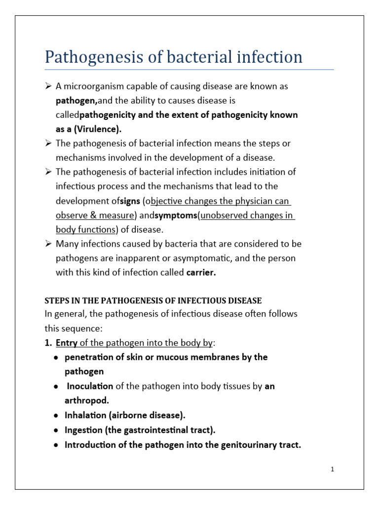 Pathogenesis of Bacterial Infection | PDF | Lipopolysaccharide | Infection
