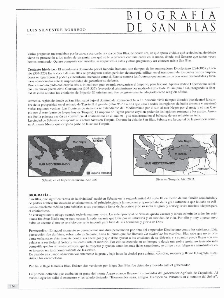 Biografia de San Blas | PDF