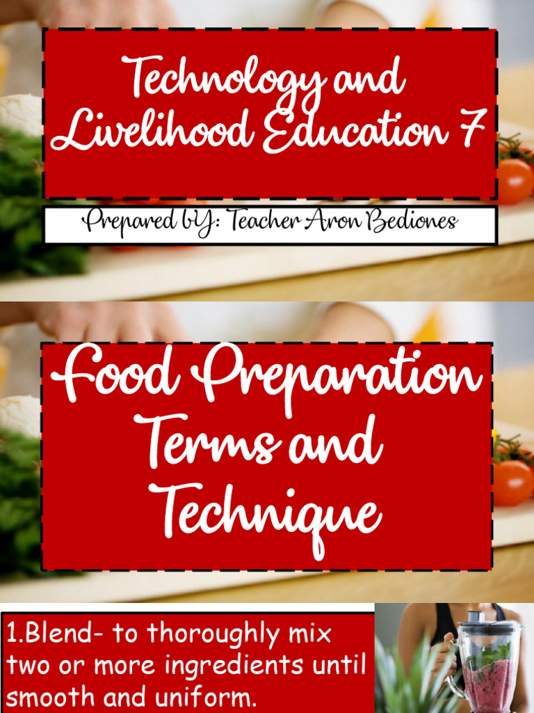 Food Preparation Terms and Technique | PDF