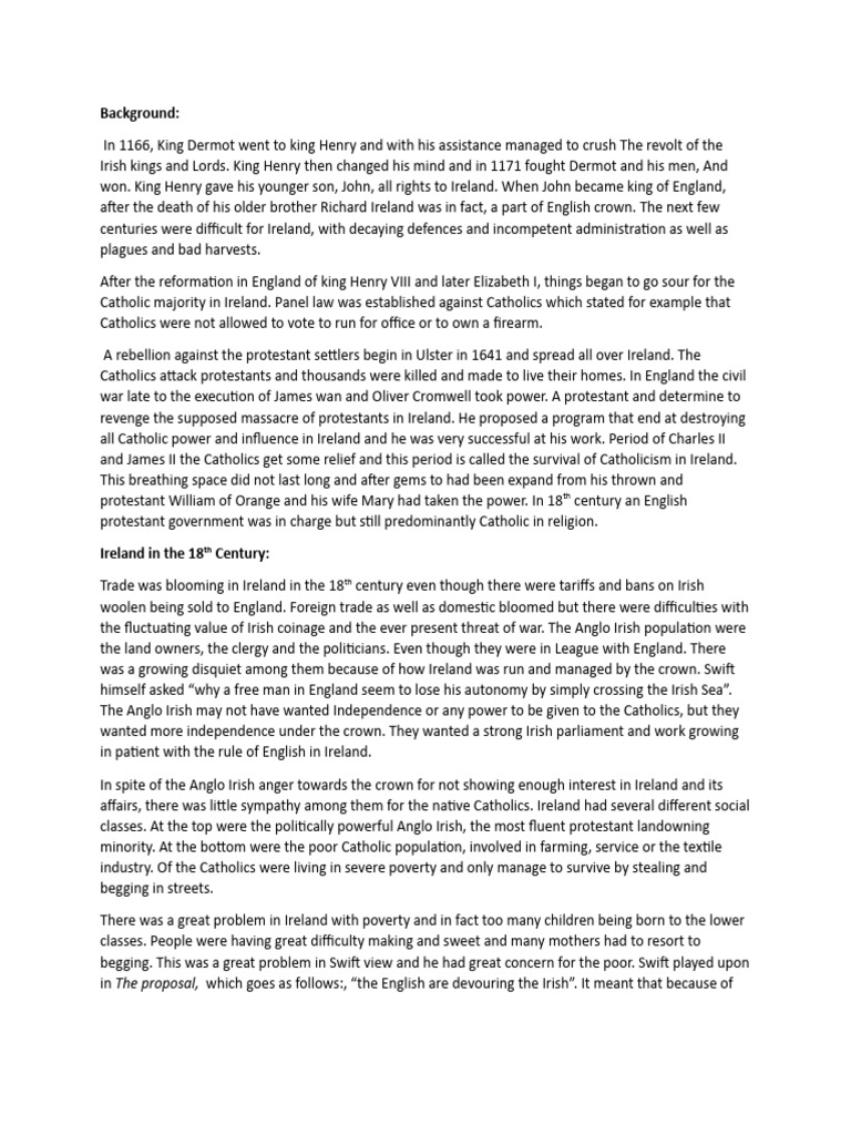 A Modest Proposal | PDF | Jonathan Swift