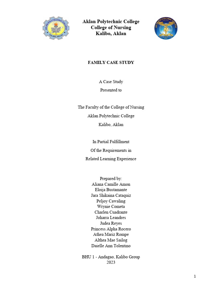 FAMILY CASE STUDY Andagao | PDF