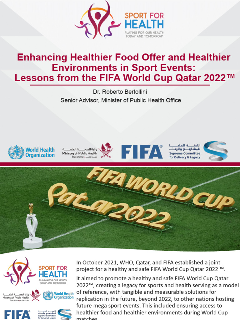 Launch of The New Guide Healthier Food Lessons From The Fifa World Cup ...